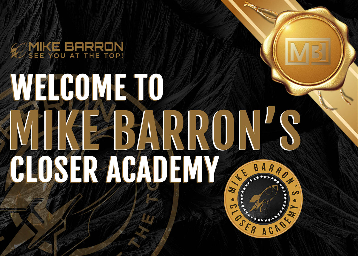 Closer Academy Welcome Letter – Mike Barron